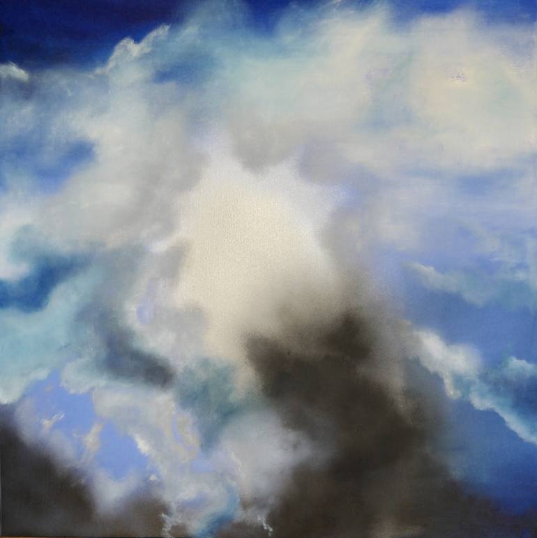 Silver clouds Painting by Katrine P Funderud | Saatchi Art