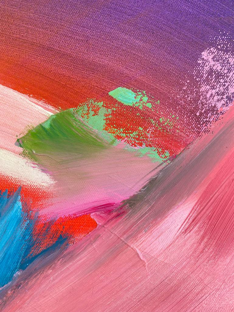 Pink Abstract Painting by Katrine P Funderud | Saatchi Art