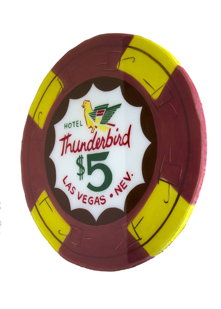 Thunderbird Casino Chip Painting by Victor Spinelli | Saatchi Art