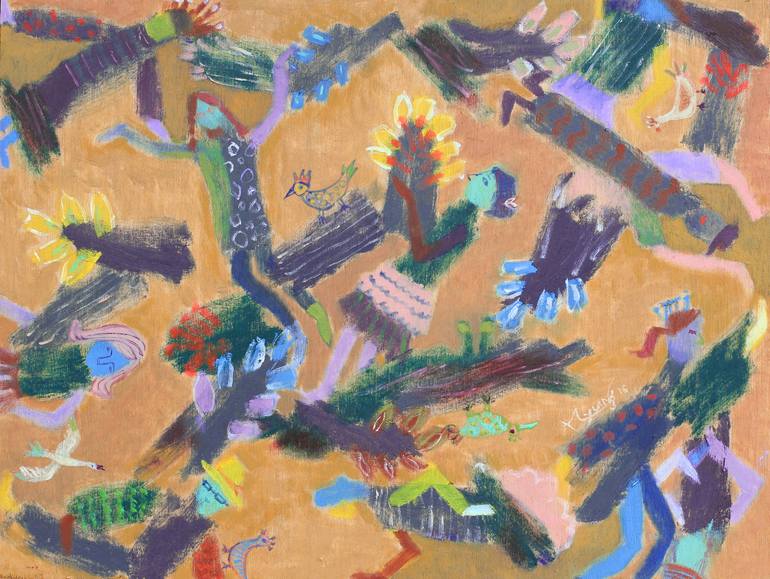 Picnic Painting by MYUNG SOON LEE | Saatchi Art