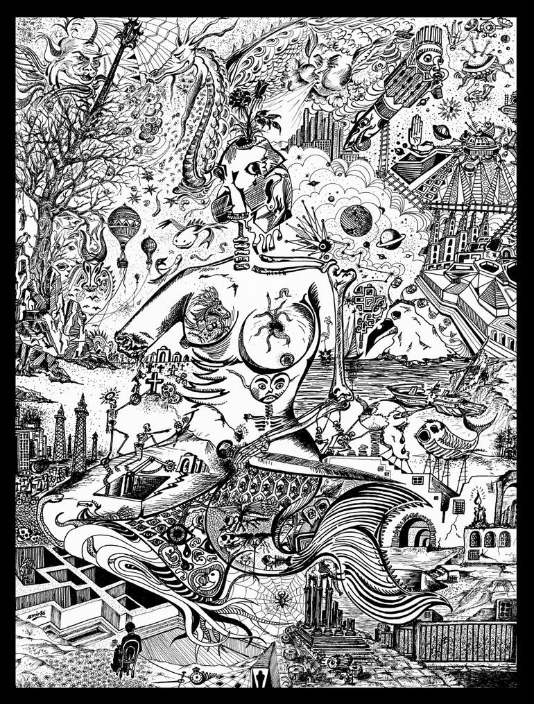 Mother Nature Regrets Drawing by Amir Tehrani | Saatchi Art