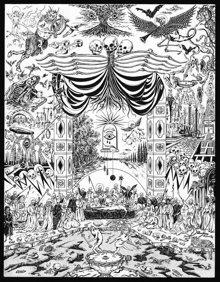 Prelude to the End of Mother Nature Drawing by Amir Tehrani | Saatchi Art