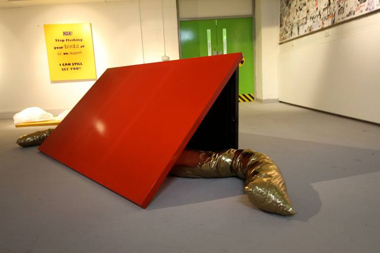 Red Wedge Sculpture by Georgia Jones | Saatchi Art