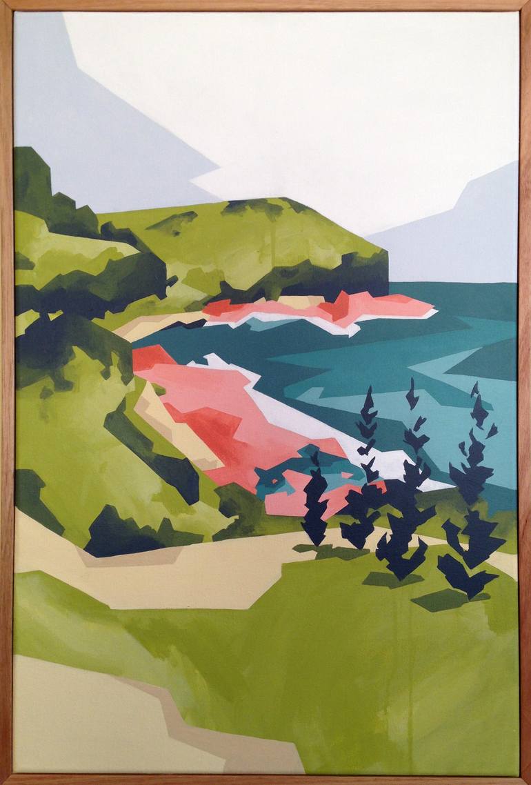 GERRINGONG HEADLAND Painting by Helen Proctor | Saatchi Art