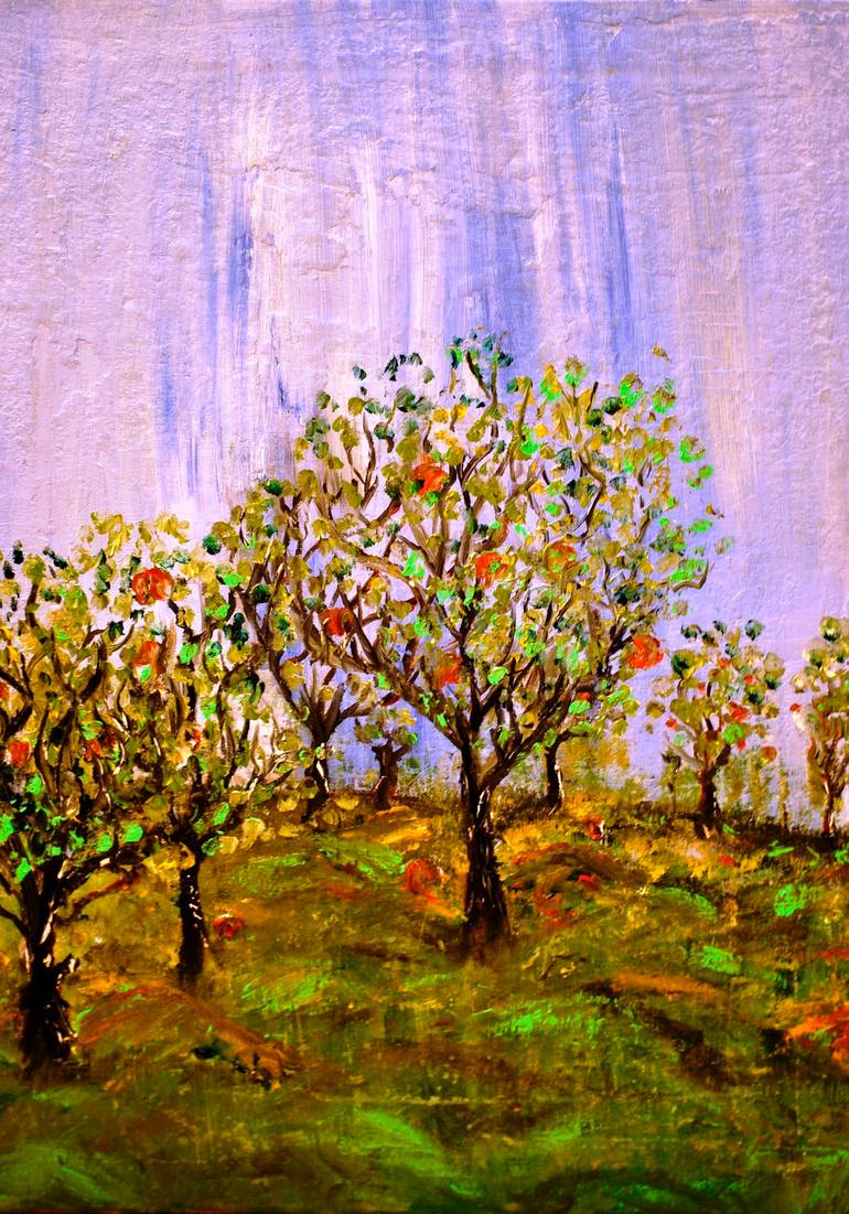 Apple Orchard Painting by Evelina Popilian | Saatchi Art