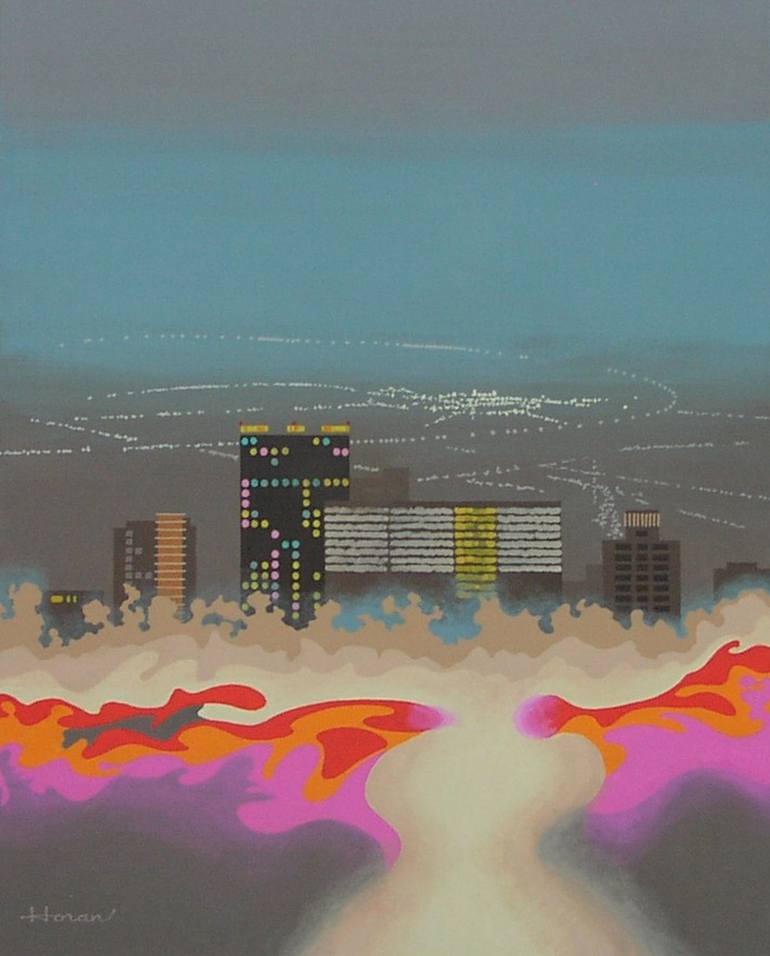 Headlight Trail Painting by Steve Horan | Saatchi Art