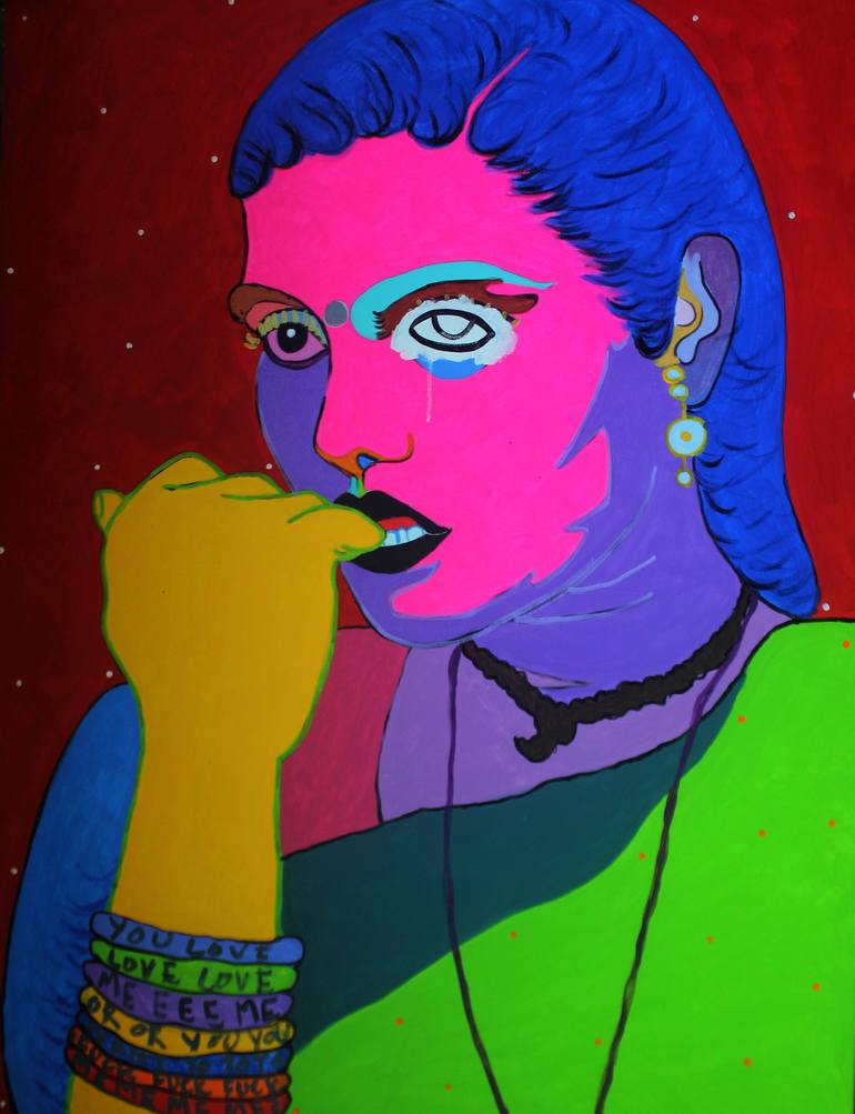 silk smita Painting by Manjunaath Naik | Saatchi Art