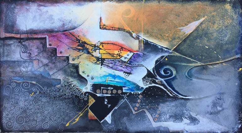 “Large abstract improvisation 3”. Painting by Rigel Sauri | Saatchi Art