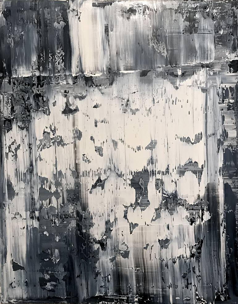 Fractured Gray 2 Painting by Rose Marie Abstracts | Saatchi Art