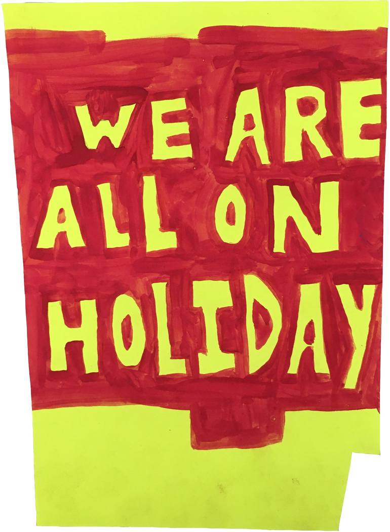 We Are All On Holiday Painting by Emilie Oblivion | Saatchi Art