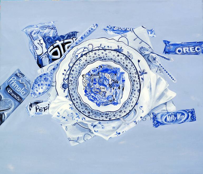 Monochromatic Food Painting by Ungureanu Andreea | Saatchi Art