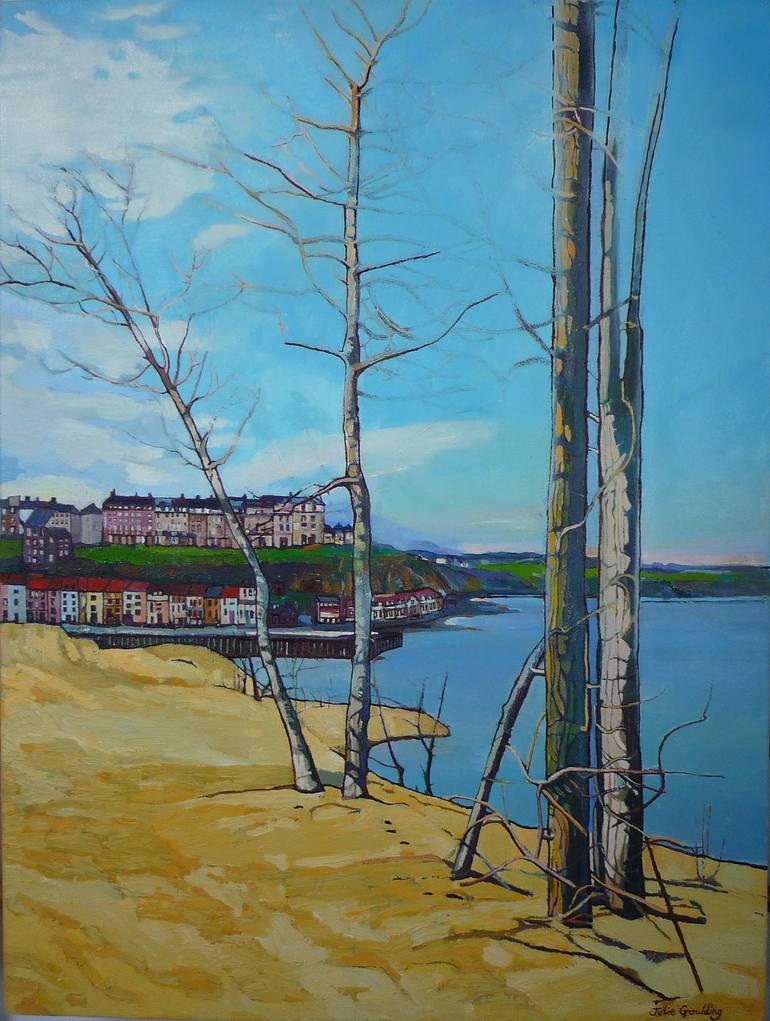 Trees Over The Harbour Painting by Julie Goulding | Saatchi Art