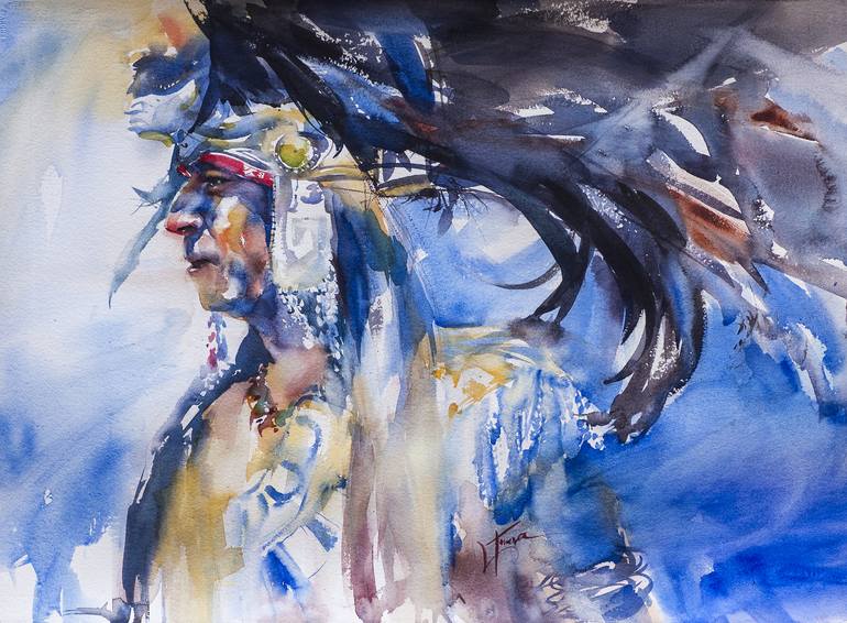 The Cherokee Painting by Lyudmila Tomova | Saatchi Art