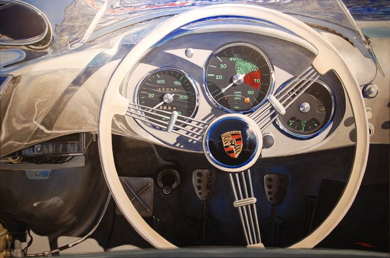 550 Speedster classic Painting by Michael Allen Langshaw | Saatchi Art
