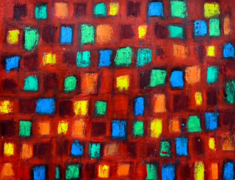 Night of Lights Painting by Elizabeth Dawson | Saatchi Art