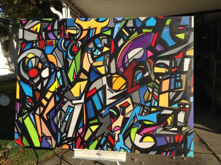 The Mechanical Kid's Club Painting by Brian Starkey | Saatchi Art