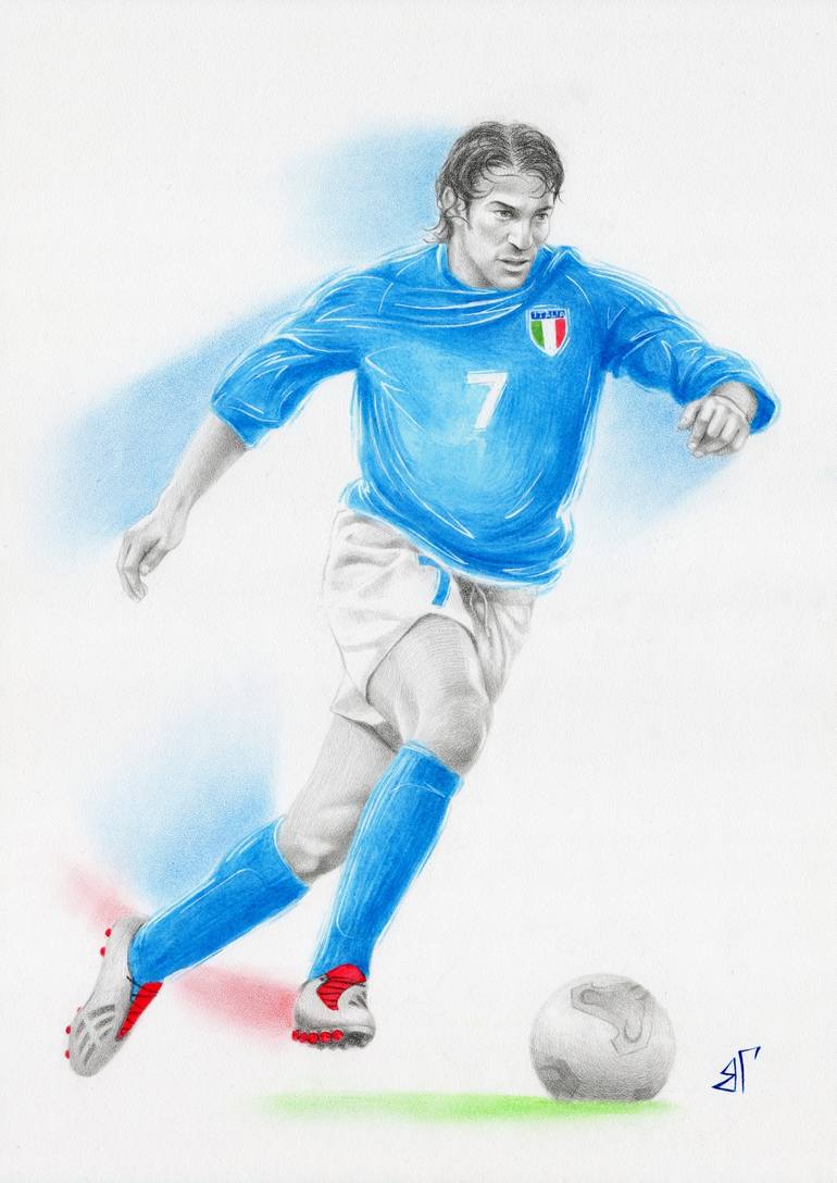 Del Piero Drawing by Valeriy Grebenyuk | Saatchi Art