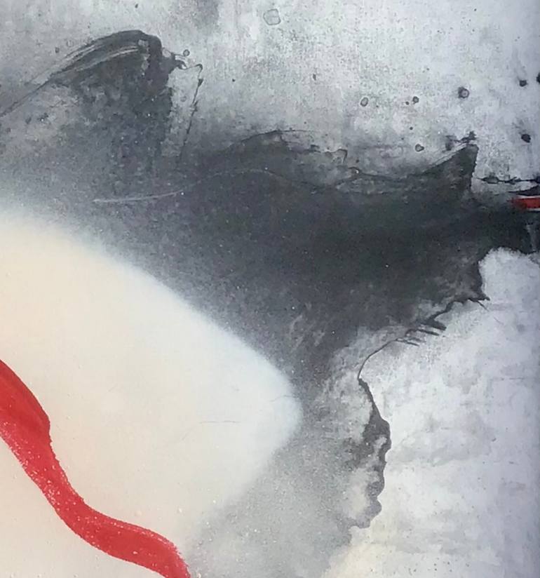 Dive Into Black With Red I Painting by MARIA BACHA | Saatchi Art