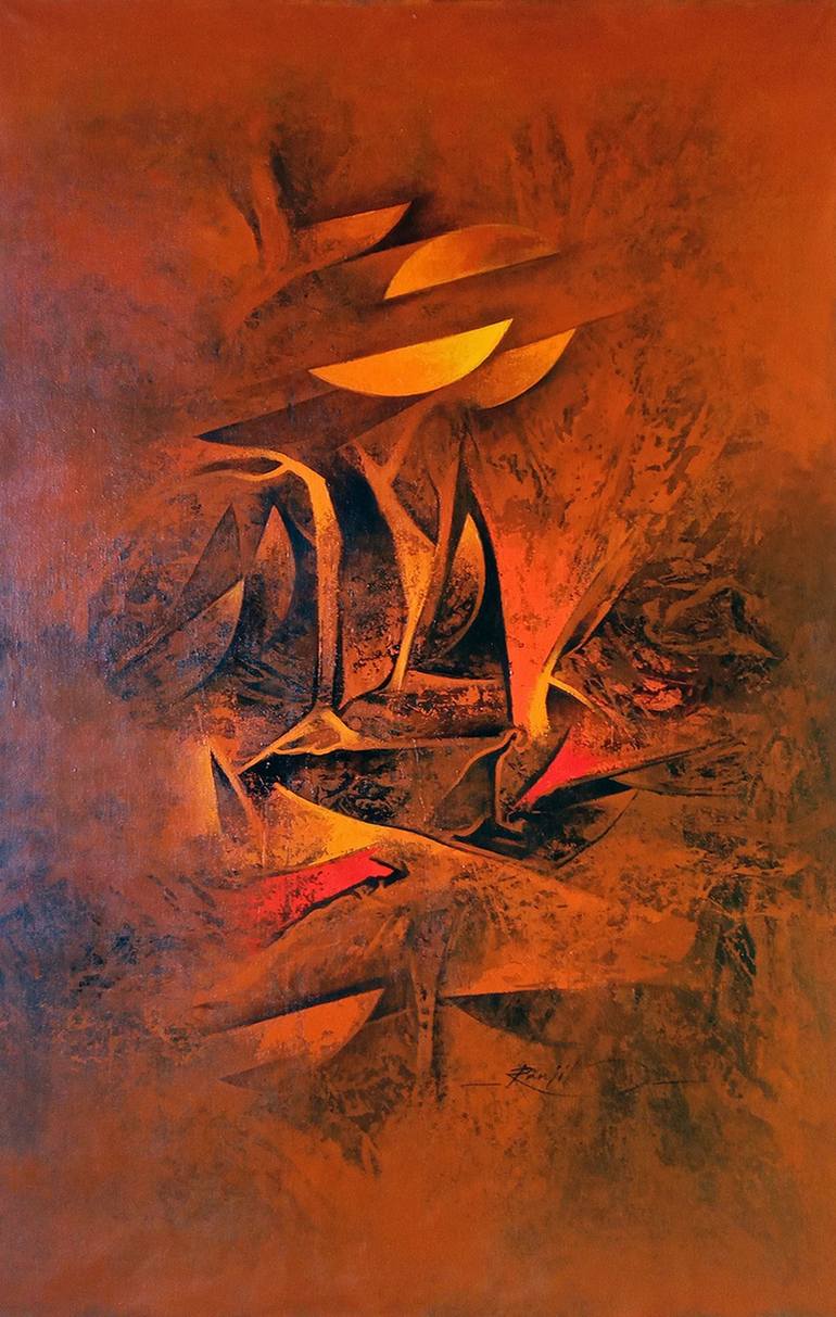 moon-2 Painting by Ranjit Singh Kurmi | Saatchi Art