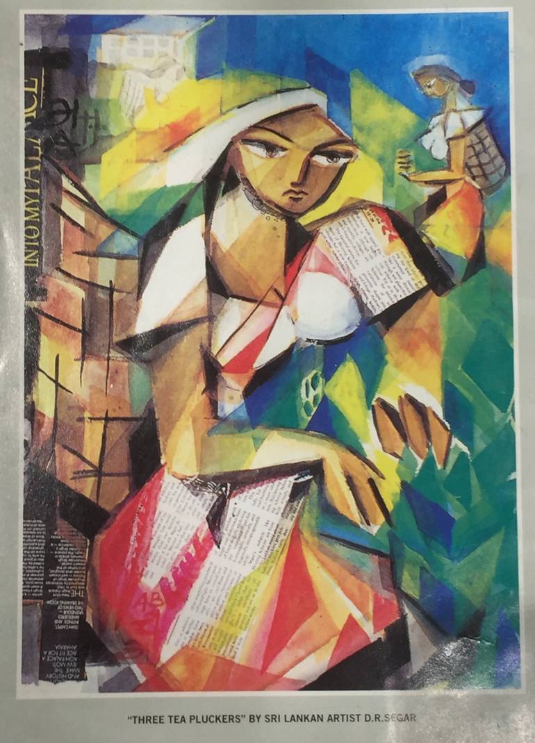 Tea Pluckers Painting by Raja Segar | Saatchi Art