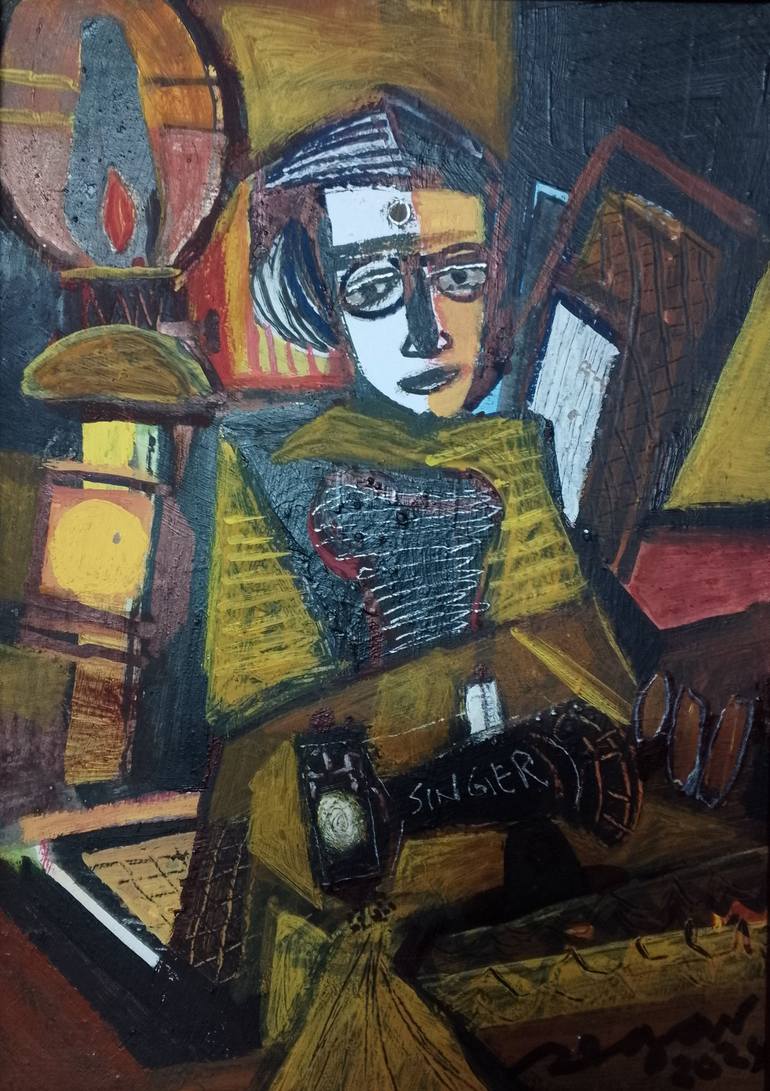 Grandmother Painting by Raja Segar | Saatchi Art