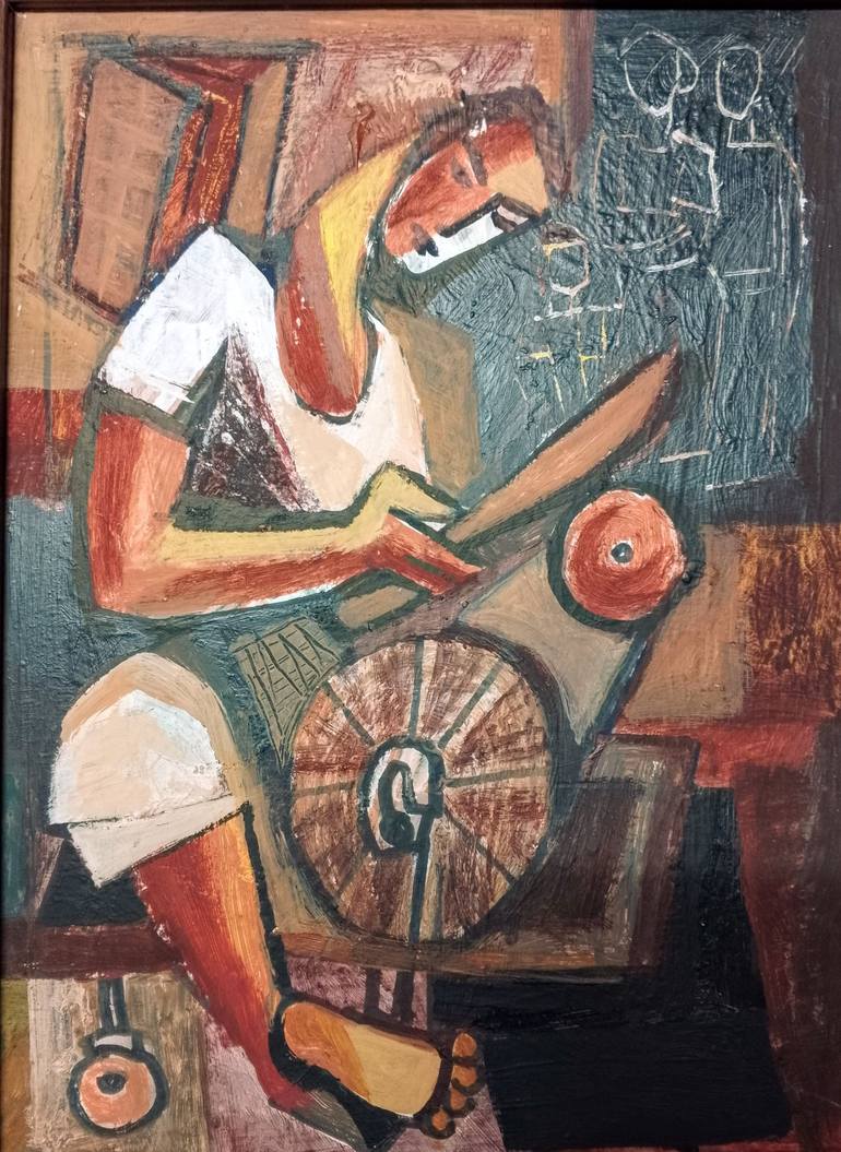Knife Sharpener Painting by Raja Segar | Saatchi Art