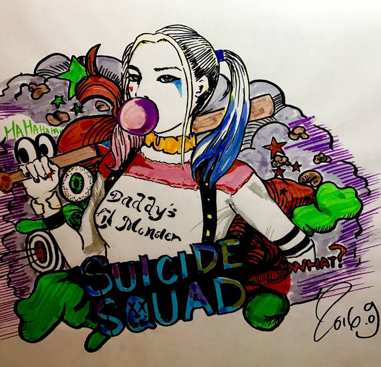 Suicide Squade Drawing by HelenJeng Chen | Saatchi Art