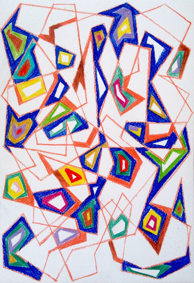 Punched Shield Drawing by Oscar Santis | Saatchi Art