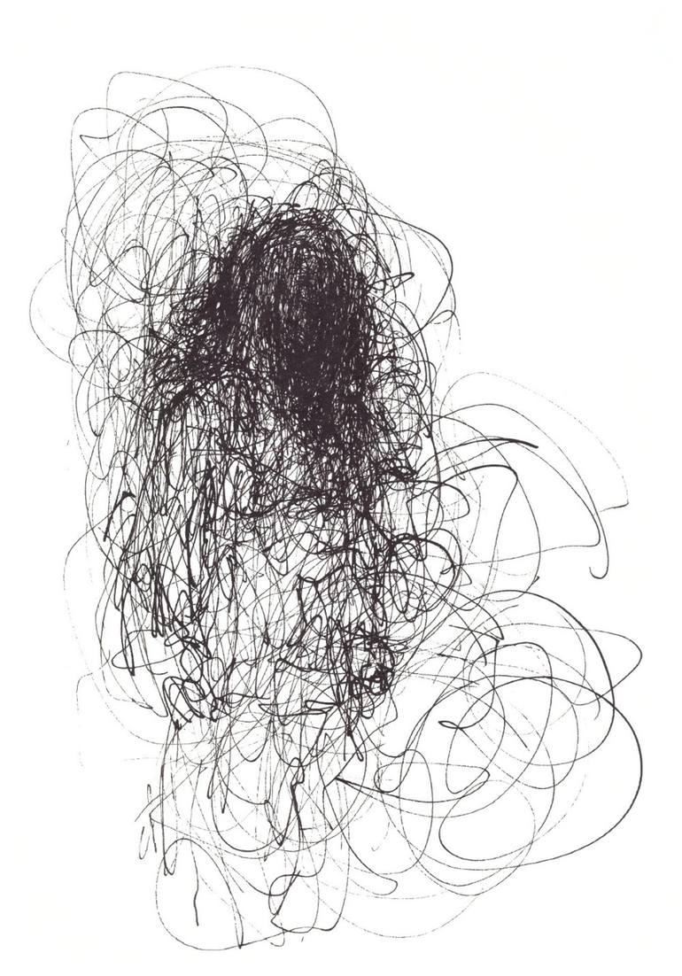 Shaded Head Drawing by Oscar Santis | Saatchi Art