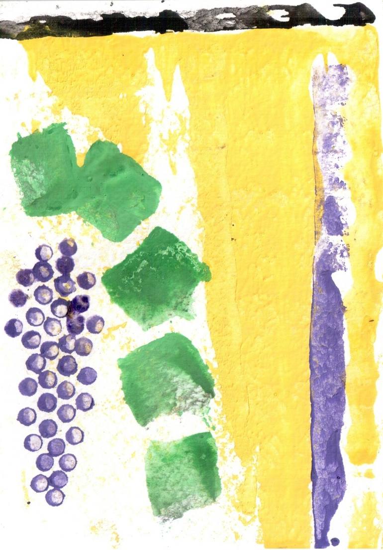 Abstract Grape (Scanned) Painting by Svyatoslav Kosyuk | Saatchi Art
