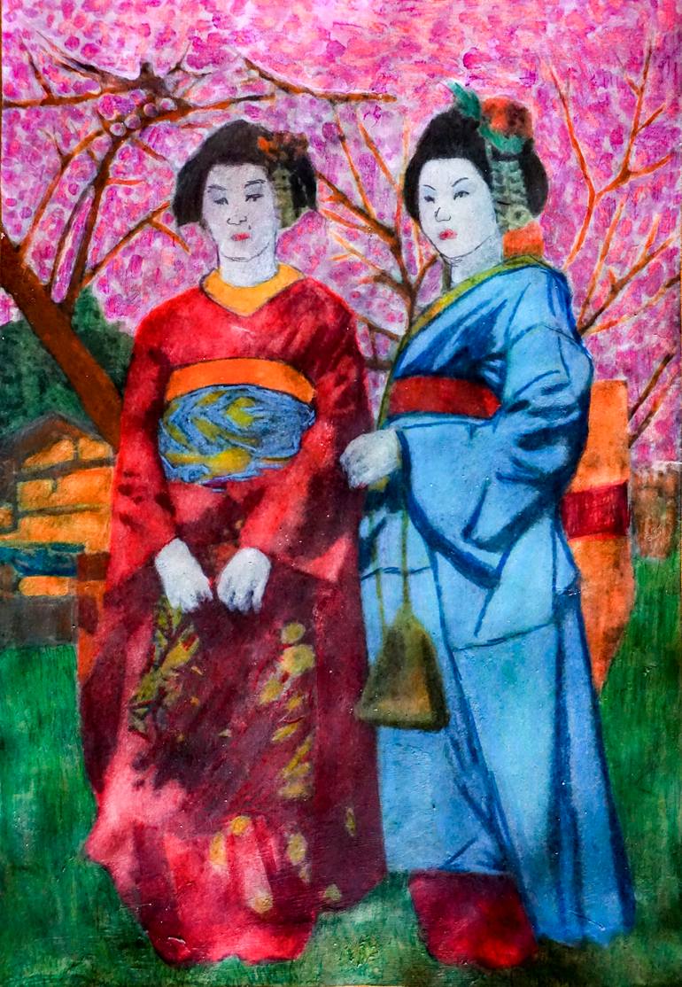 Hiroshima hanami Painting by seyjo seyjo | Saatchi Art