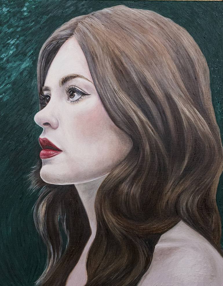 Woman Artist- The English Rose Painting by caroline towning | Saatchi Art