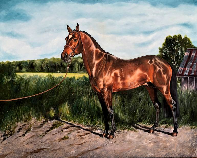 Canadian Stallion | Horse Portrait | Horse Painting Painting by ...