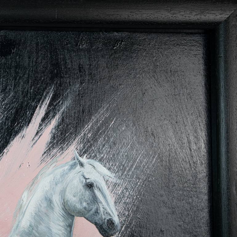 Rearing Spanish Horse Oil Painting Painting by caroline towning ...