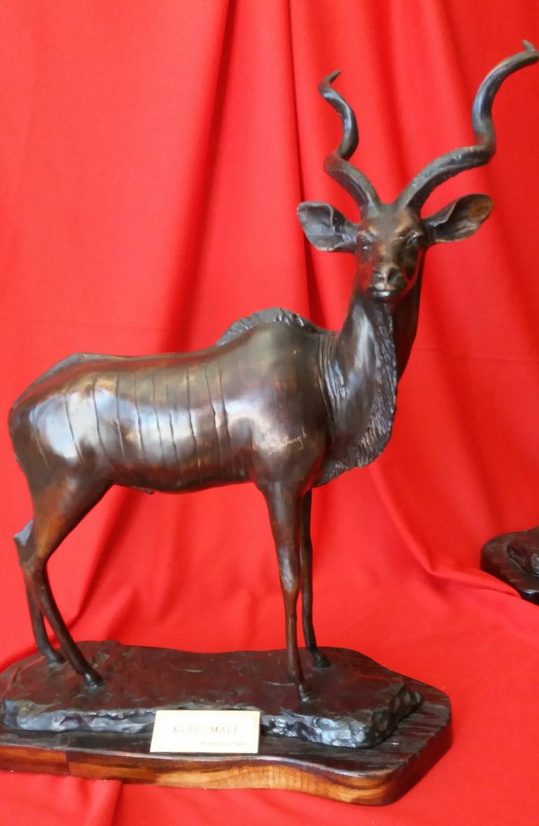 Bronze Kudu Bull Sculpture by Kobus Hattingh | Saatchi Art