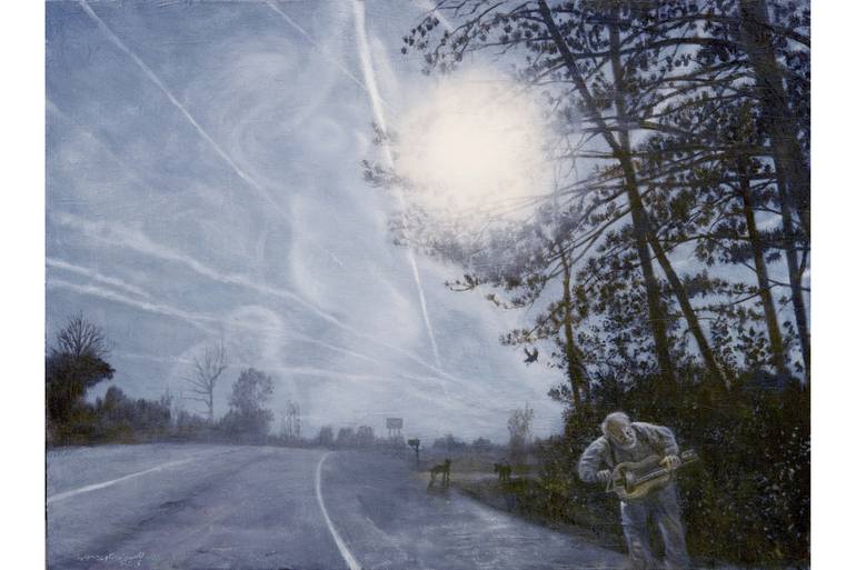 Vapor Trails (The Hurdy Gurdy Man) Painting by Warren Criswell ...