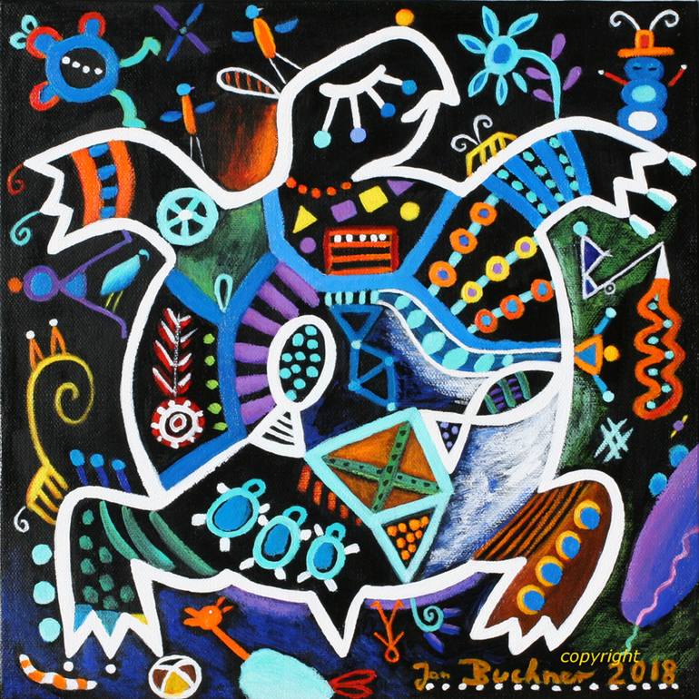 Sea Turtle Painting by Jan Buchner | Saatchi Art