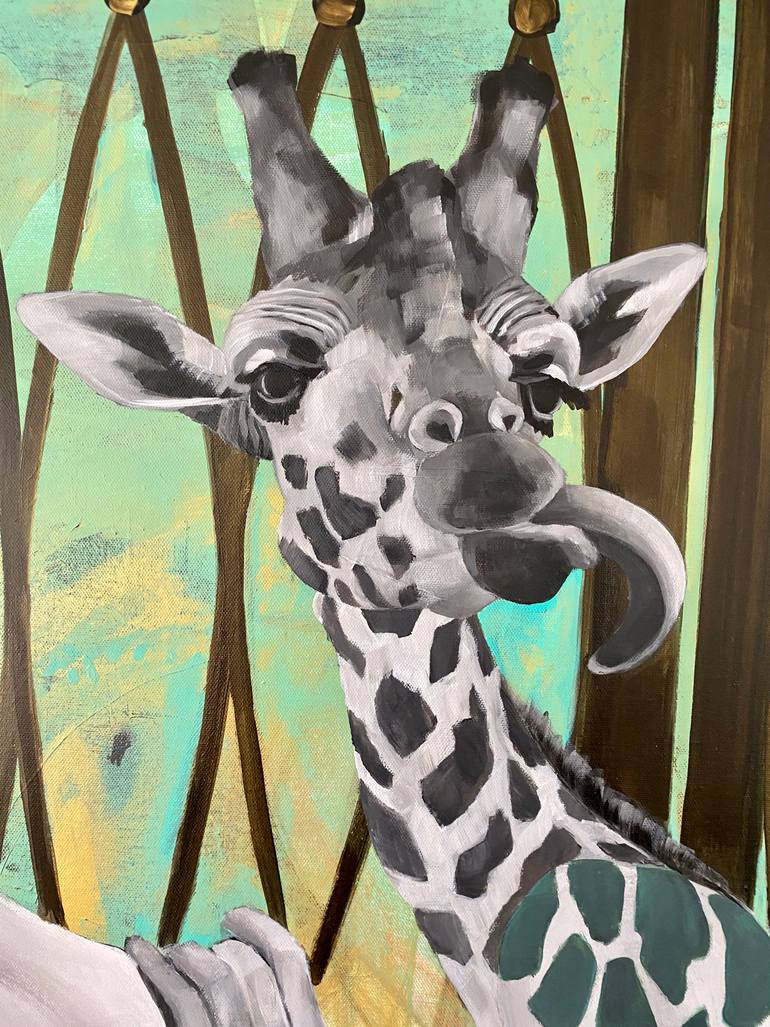 Giraffic Glamour Painting by Anna Ganina | Saatchi Art