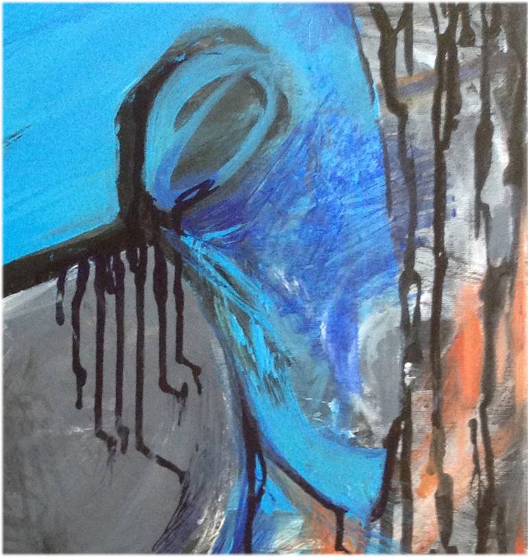 Lady Blue # 2 Painting by YuMei Han | Saatchi Art