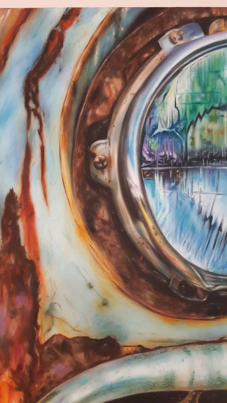 Rusty Car Painting by İlayda Özcan | Saatchi Art