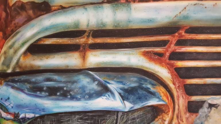 Rusty Car Painting by İlayda Özcan | Saatchi Art