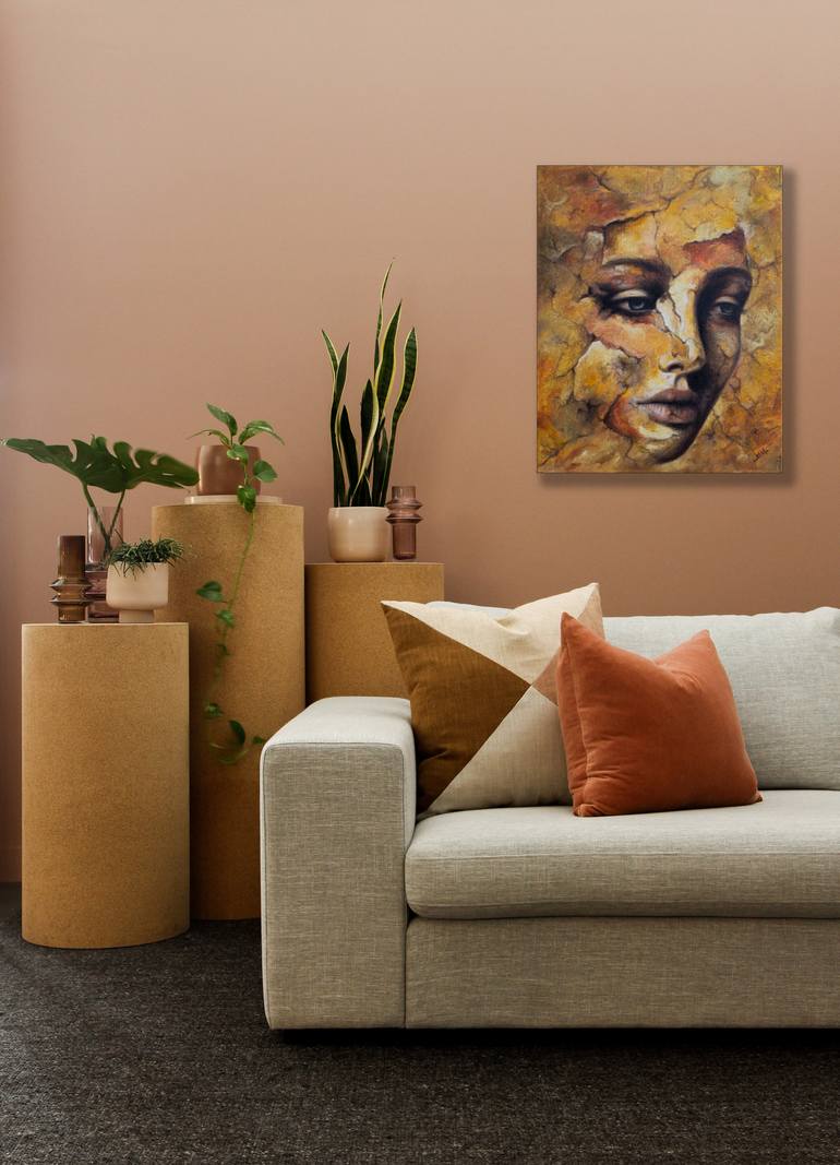 Woman's portrait Old Fresco Painting by Mila Moroko | Saatchi Art