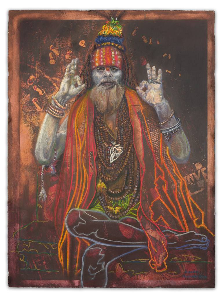 The Busker Drawing by Annette Nieukerk | Saatchi Art