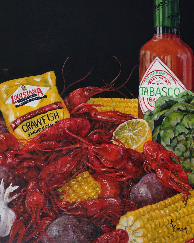 Crawfish Boil Painting by Kristine Kainer | Saatchi Art