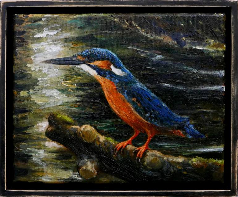 Kingfisher V / Alcedo atthis V Painting by Jacqueline Lamme | Saatchi Art