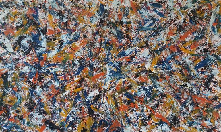 Abstract CONTEMPORARY ACRYLIC PAINTING Hand Painted on CANVAS by M.Y ...