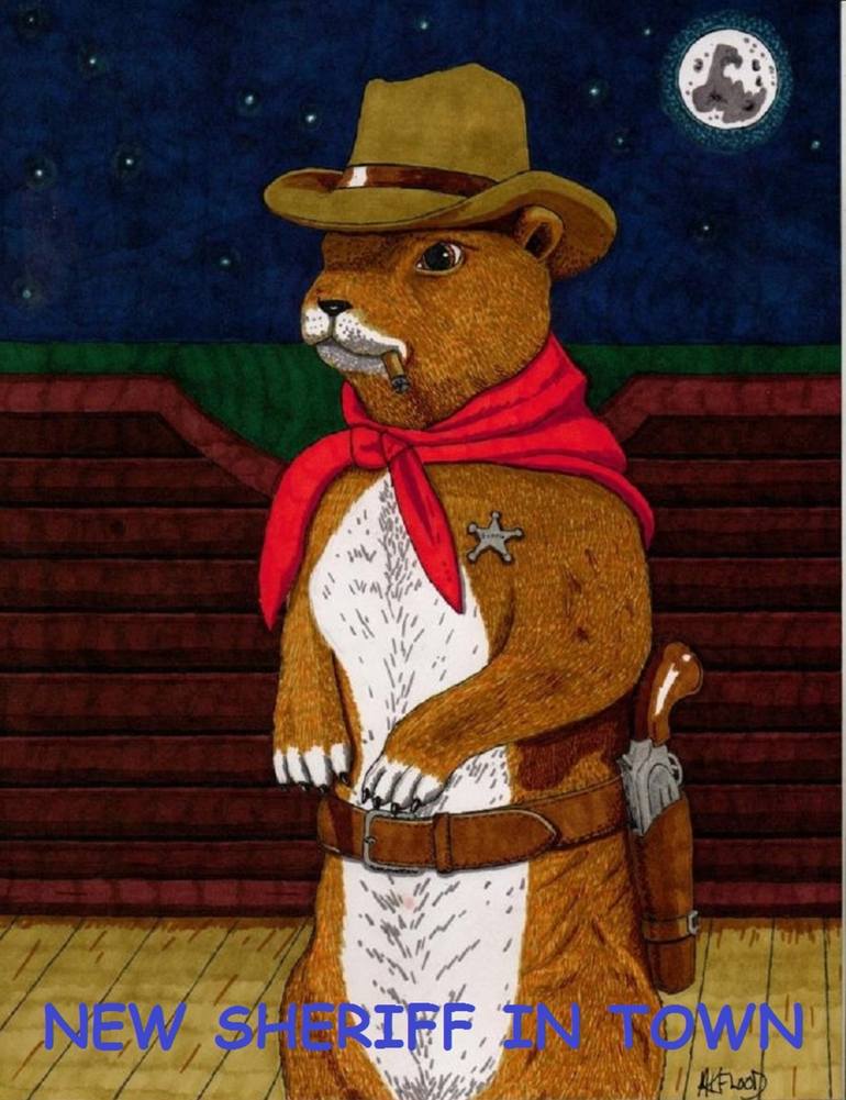 New Sheriff In Town Drawing by mk flood | Saatchi Art