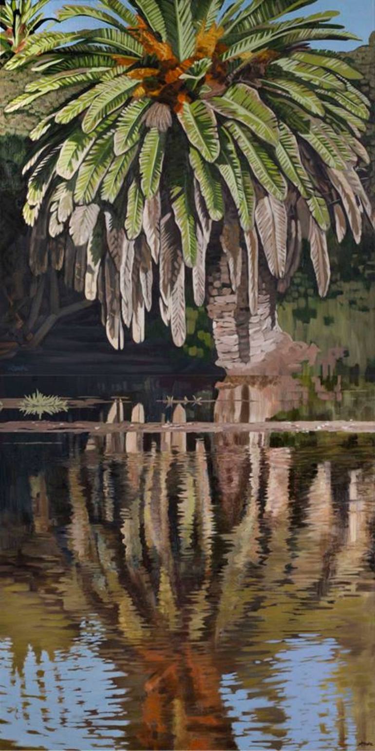 The Reflecting Palm of The Malibu Lagoon Painting by Nathan Horner ...
