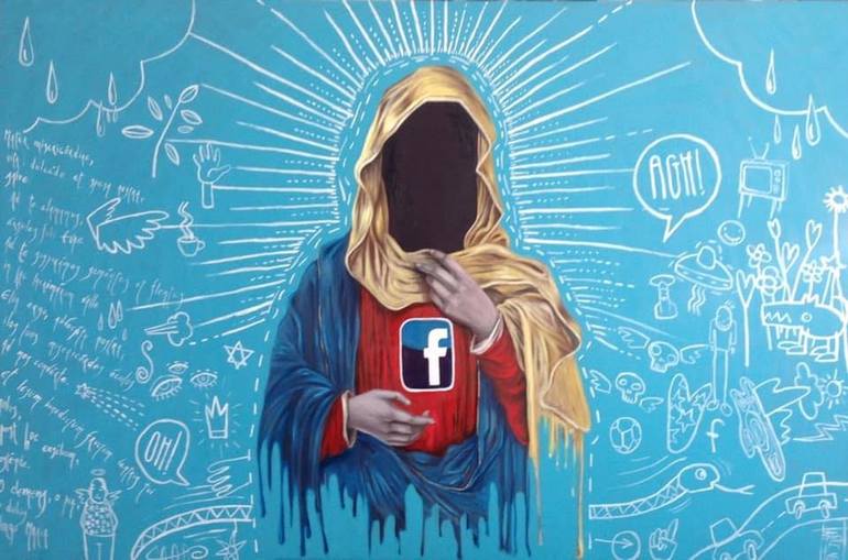 the madonna of nothing Painting by Angelo Barile | Saatchi Art