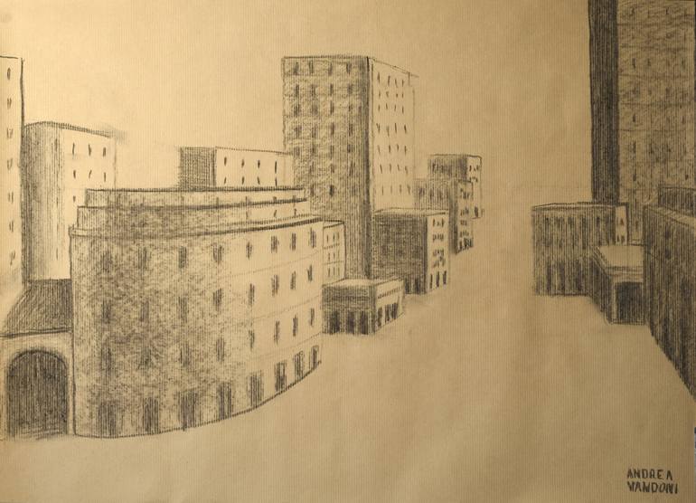 STUDIO SULLA CITTà DI GENOVA Drawing by Andrea Vandoni | Saatchi Art